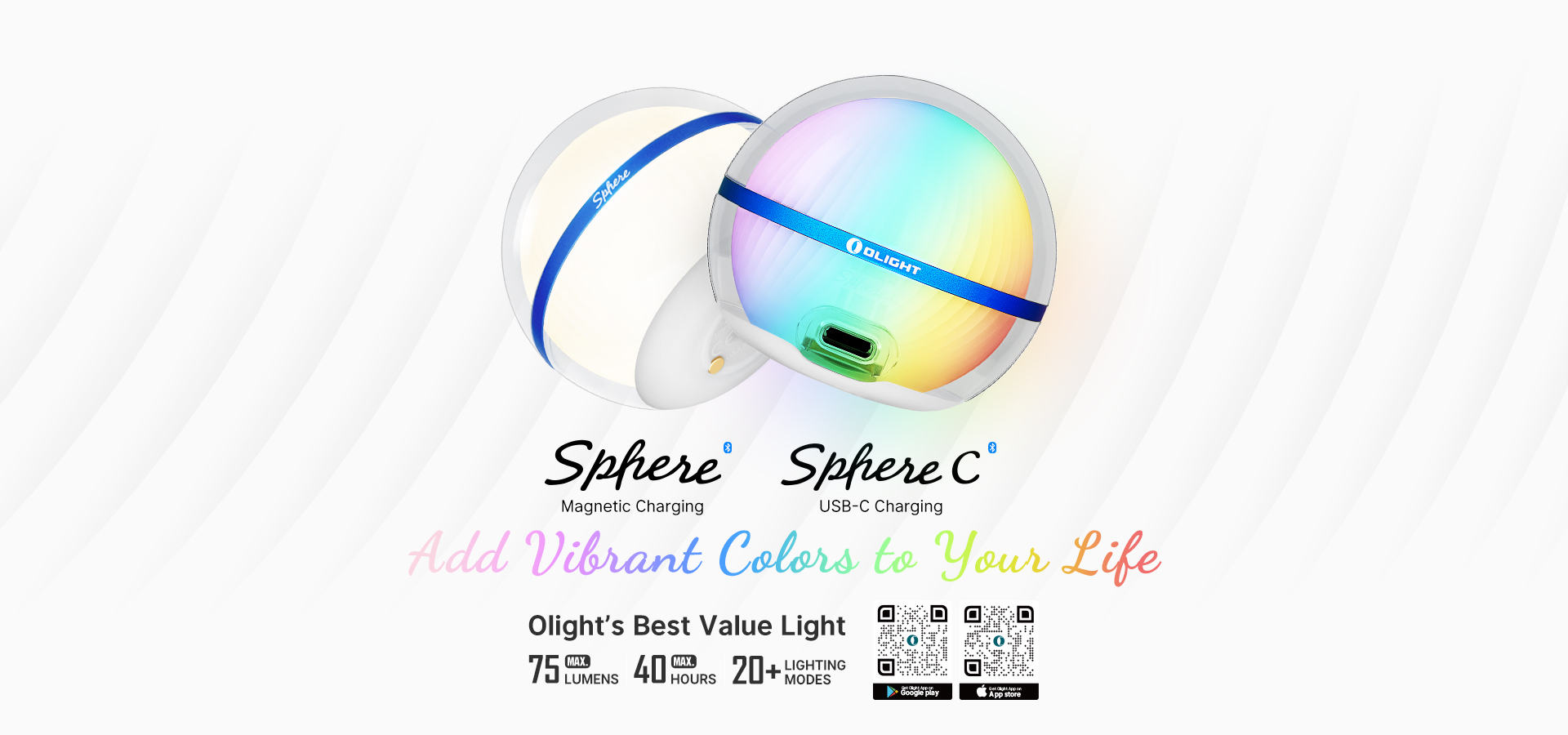 Olight Sphere Smart Ambient Light App Control 360 Degree Lighting ...