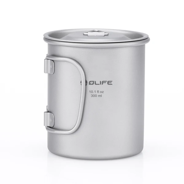 Titanium Camp Mug Durable Lightweight Multifunctional Cooking Drinking ...
