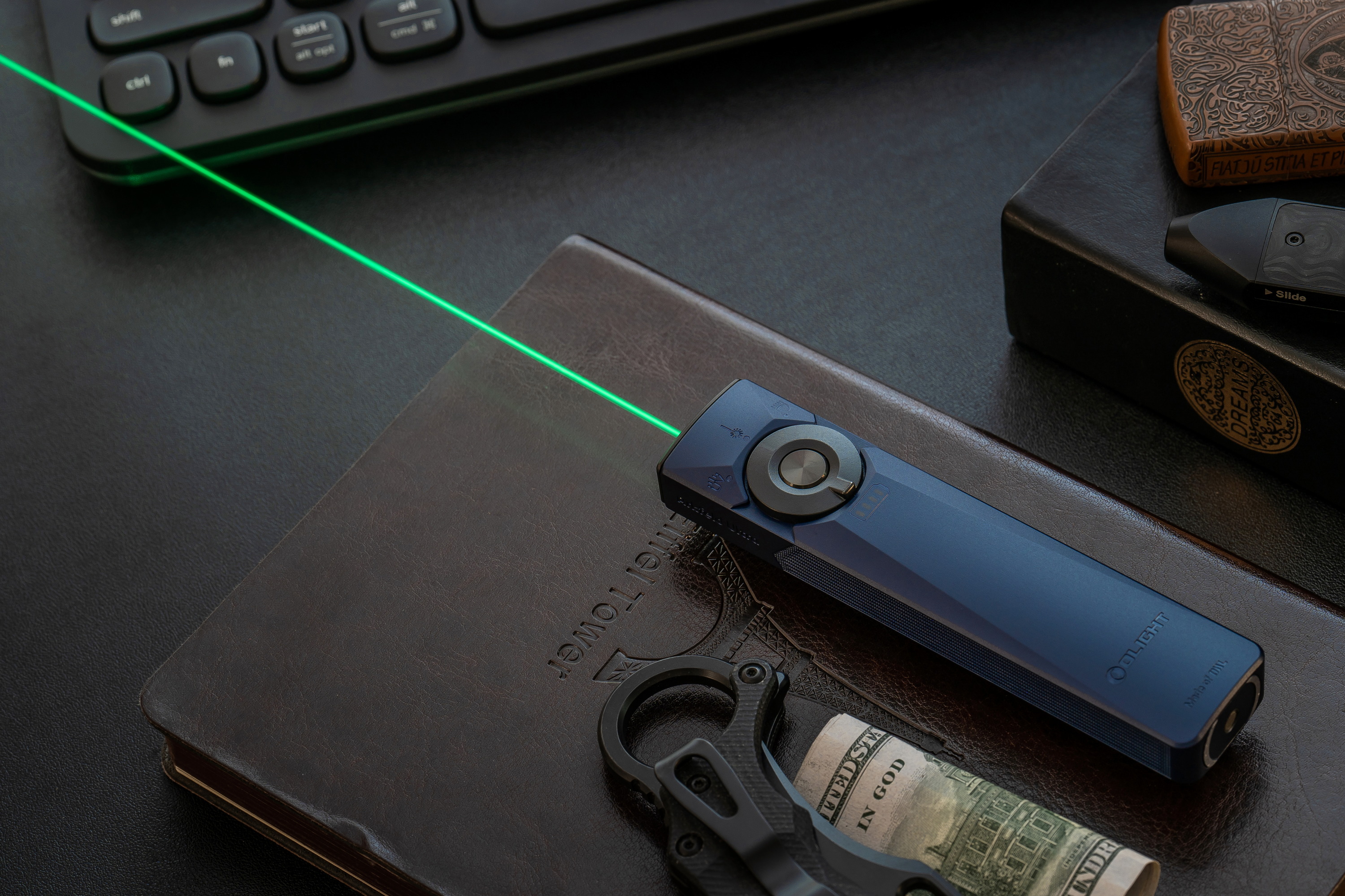 Arkfeld Ultra 3-in-1 EDC Flashlight 1400 Lumens UV Green Laser OAL ...