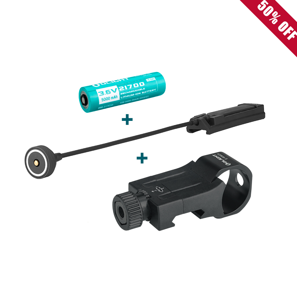 Olight Accessories Pack Remote Pressure Mount Customized 21700 Battery ...