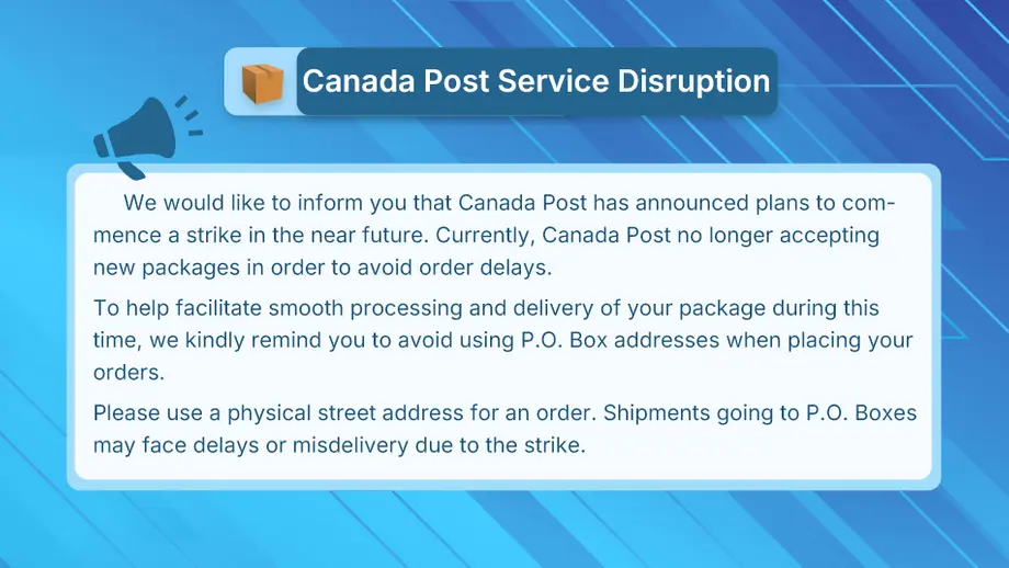 Important information: Canada Post service disruption