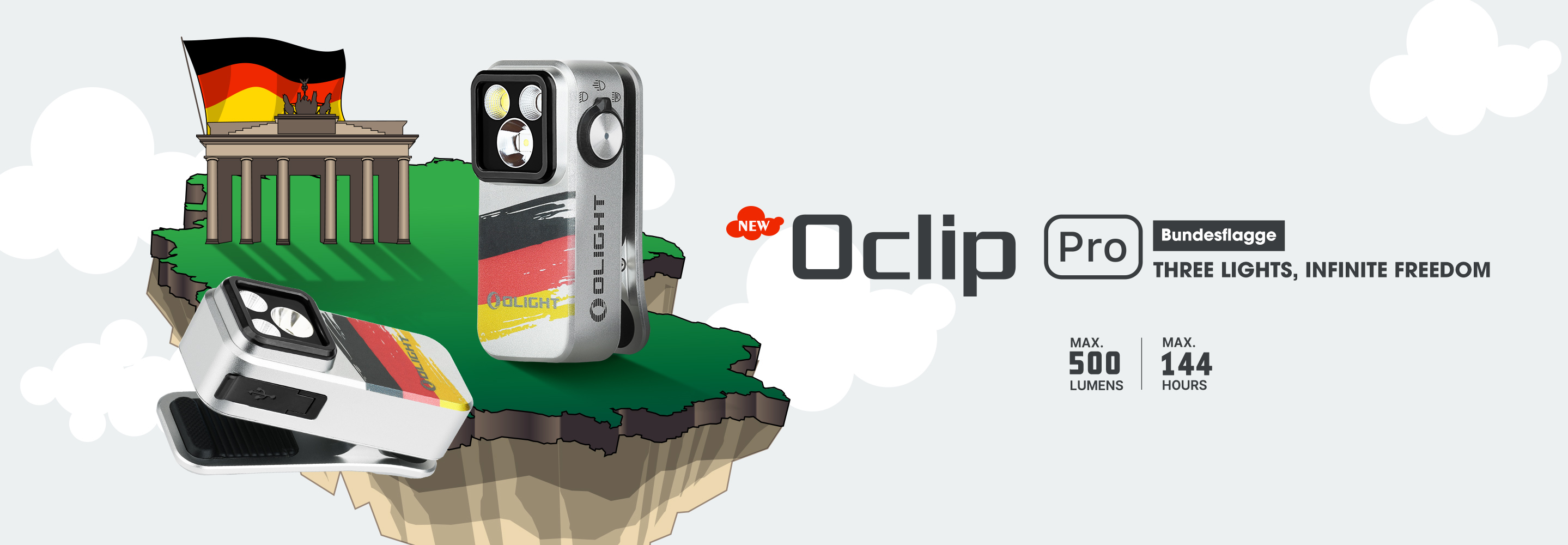 Oclip Pro Flashlight Versatile Lighting Enhanced Brightness USB-C ...